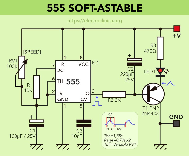 El circuito integrado 555 | Electroclínica